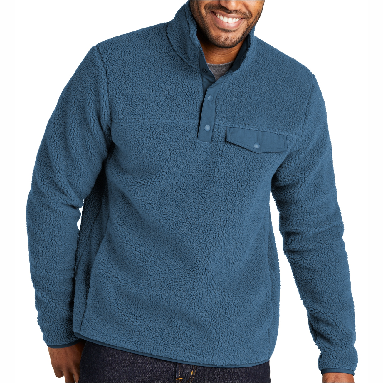 Snap Pullover Camp Fleece with Pockets – Urban Earth Graphics